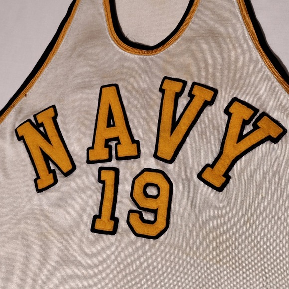 Wilson | Shirts | Navy Usn Number 9 Basketball Jersey Sz 4 1950s ...